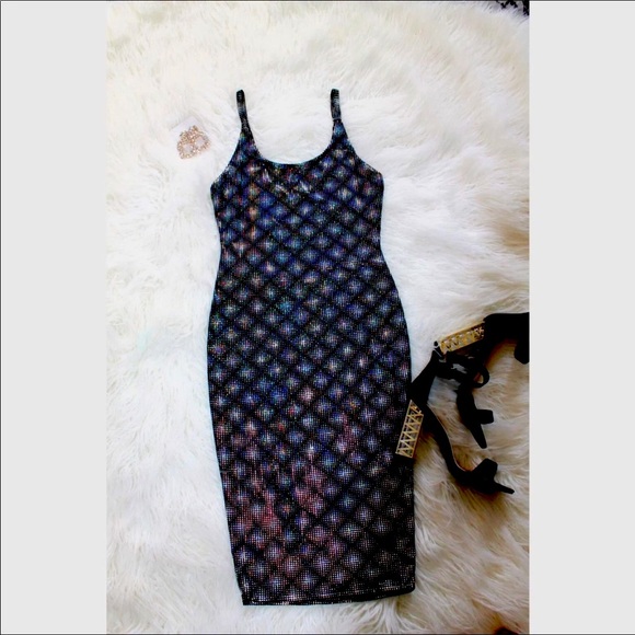 Chula Boutique | Dresses | Holographic Bodycon Dress | Poshmark